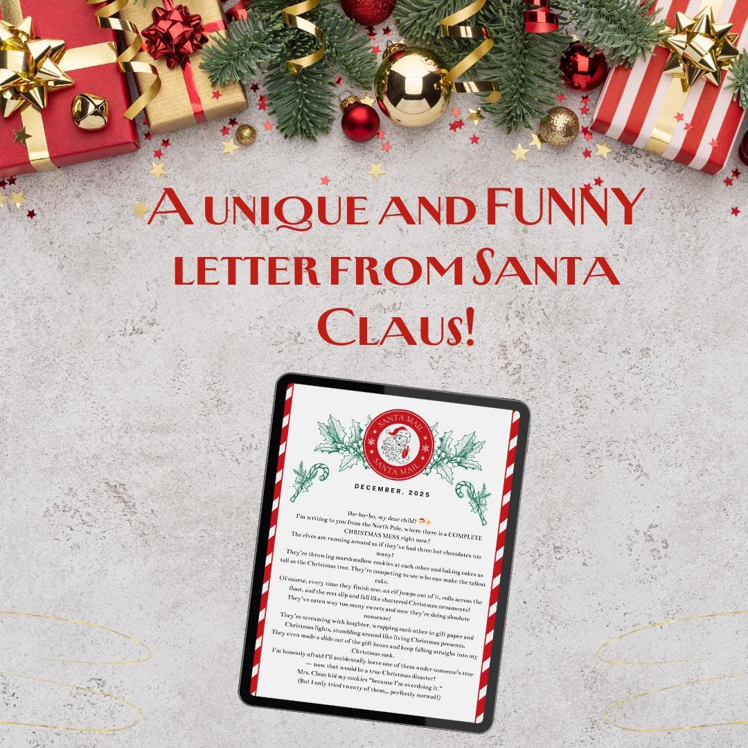 Printable Santa Letter for Kids | Funny Santa Claus Note From the North ...