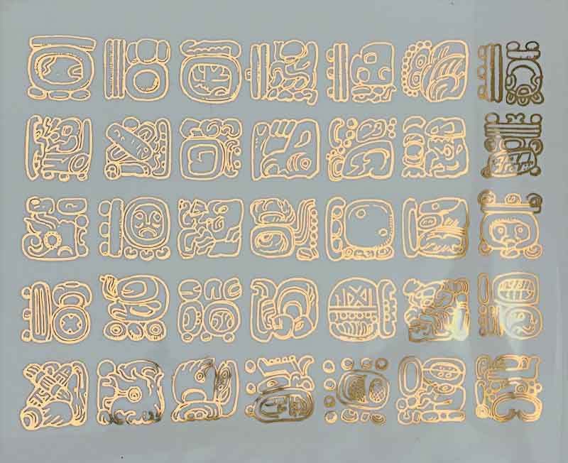Mayan Glyphs Ceramic Decal Glass Decal Enamel Decal | Etsy