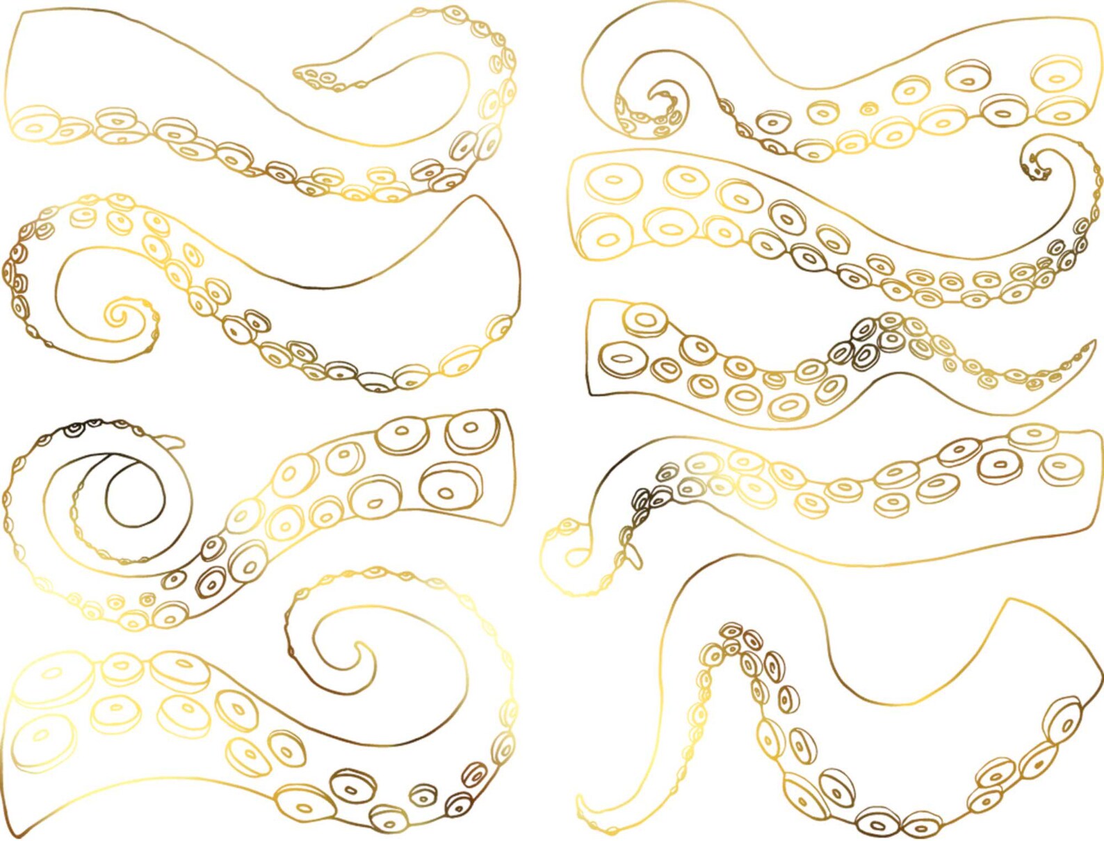 Octopus Tentacles - Ceramic Overglaze Decal - Glass Fusing Decal ...