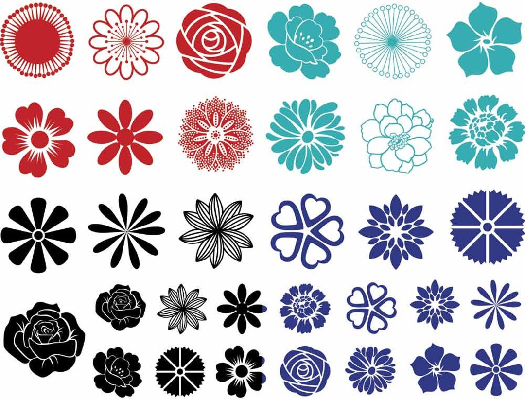 Cone 6 - Inglaze - Small Flower Ceramic Decals - Lead Free - Food Safe ...