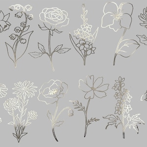 Garden Flowers Decals for Ceramic, Glass and Enamel - Etsy
