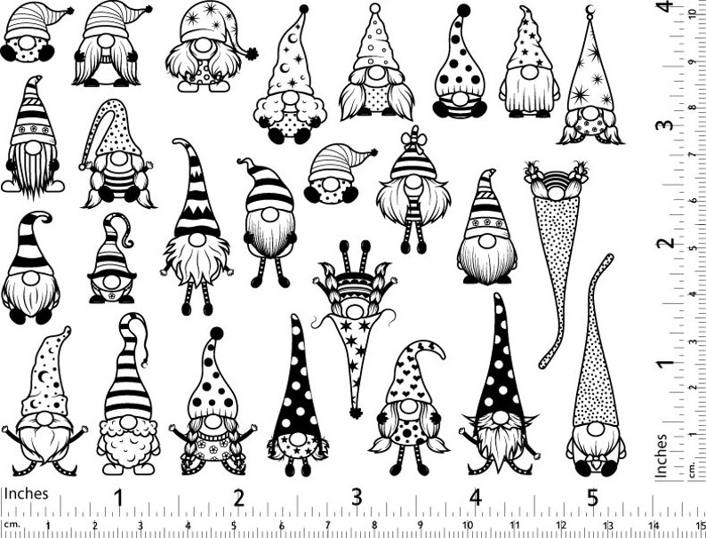 Gnomes - Ceramic Overglaze Decal - Glass Fusing Decal - Enamel Decal ...