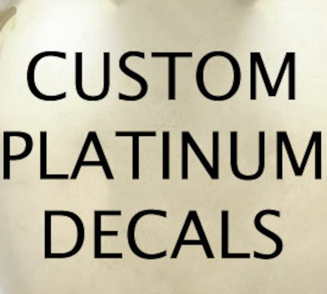 CUSTOM Platinum Decals Ceramic Overglaze Decal Glass Fusing Decal ...