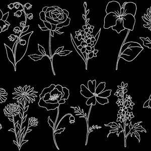 Garden Flowers Decals for Ceramic, Glass and Enamel - Etsy
