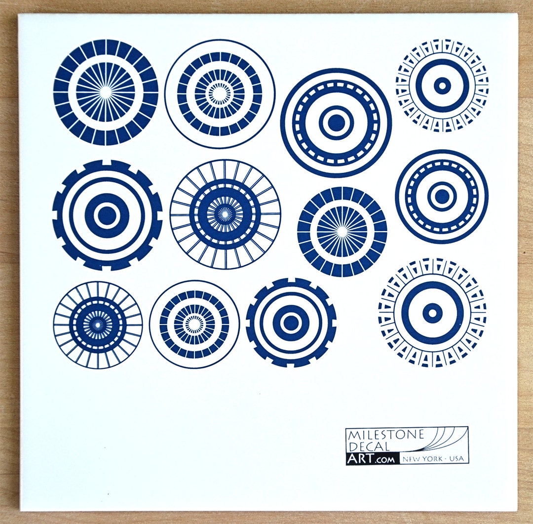 LARGE Circles #1 - Ceramic Overglaze Decal - Glass Fusing Decal ...
