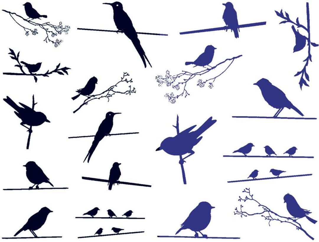 Cone 6 - Inglaze - Birds on a Wire Ceramic Decals - Lead Free - Food ...