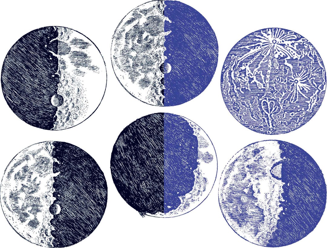 CONE 6 - Moons - Ceramic Overglaze Decals, Glass Decals or Enamel ...