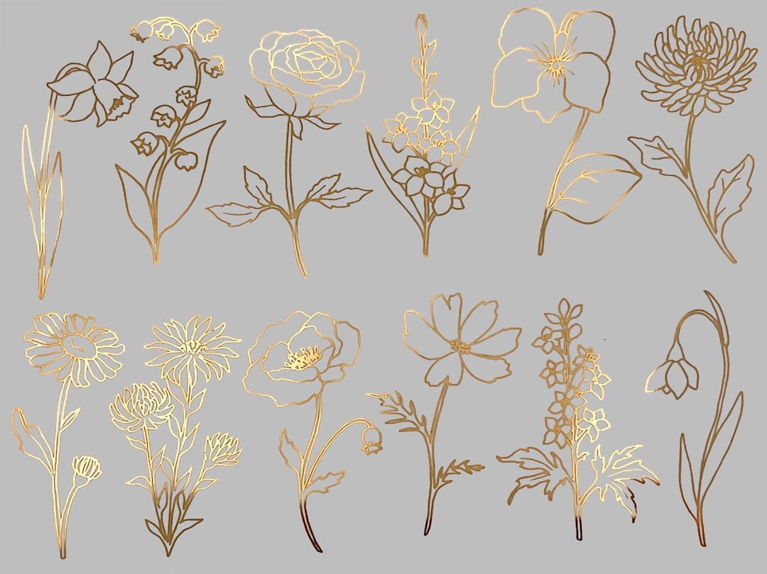 Garden Flowers Decals for Ceramic, Glass and Enamel - Etsy