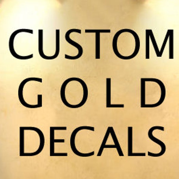 Gold Ceramic Decals - Etsy