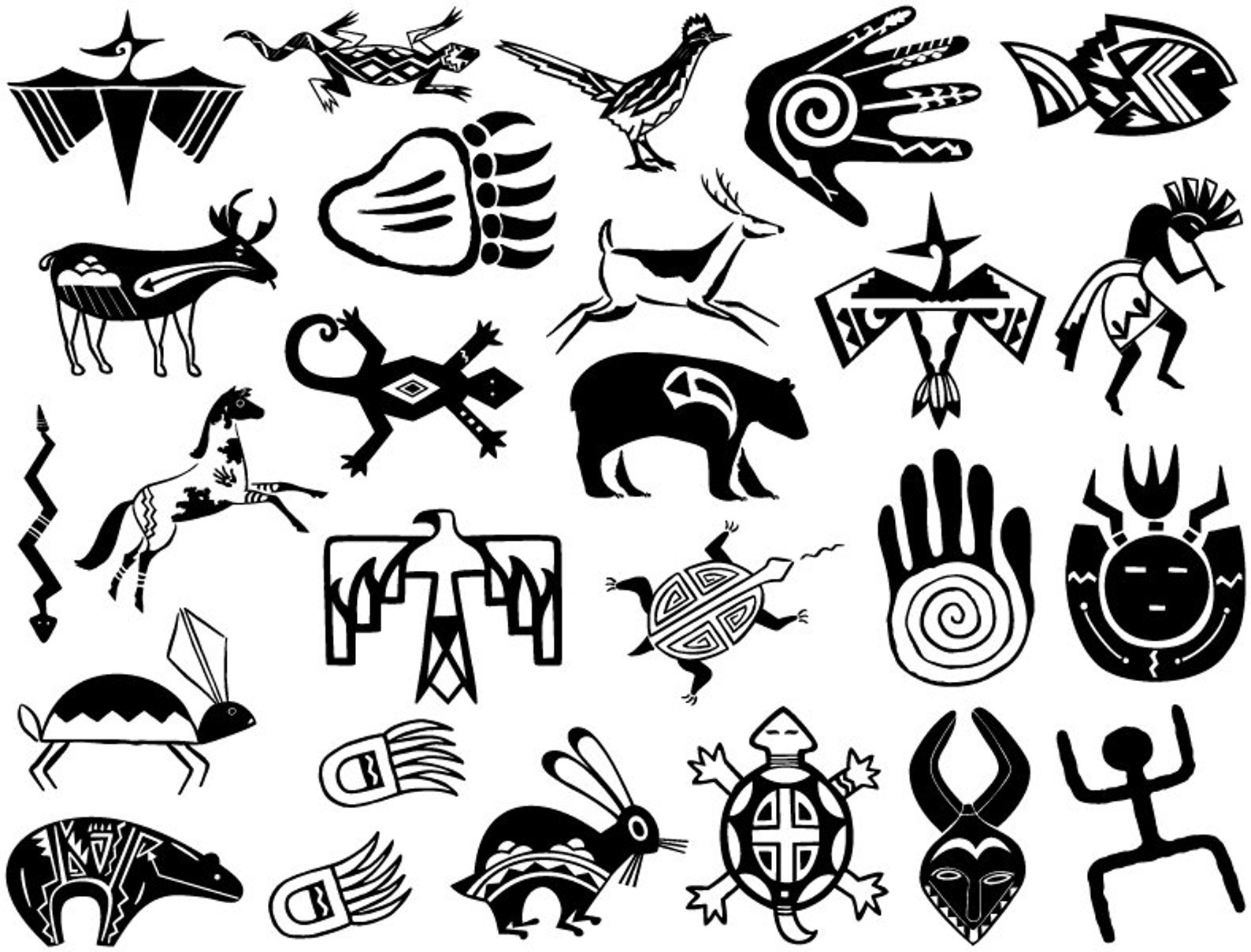 Native American Indian Decals With Kokopelli- Ceramic Overglaze Decal ...