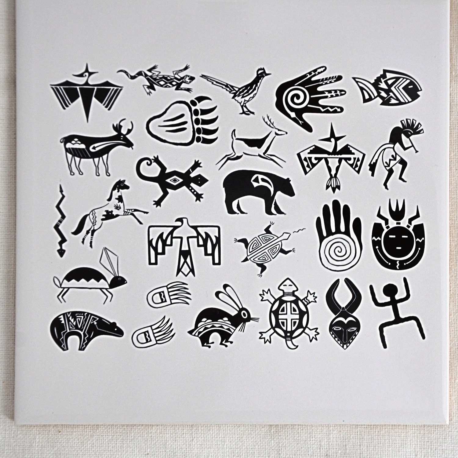 Native American Indian Decals With Kokopelli for Glass - Etsy