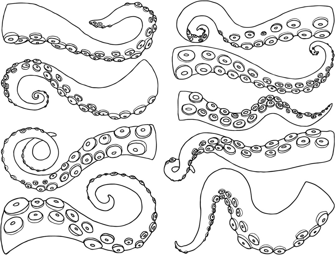 Octopus Tentacles - Ceramic Overglaze Decal - Glass Fusing Decal ...