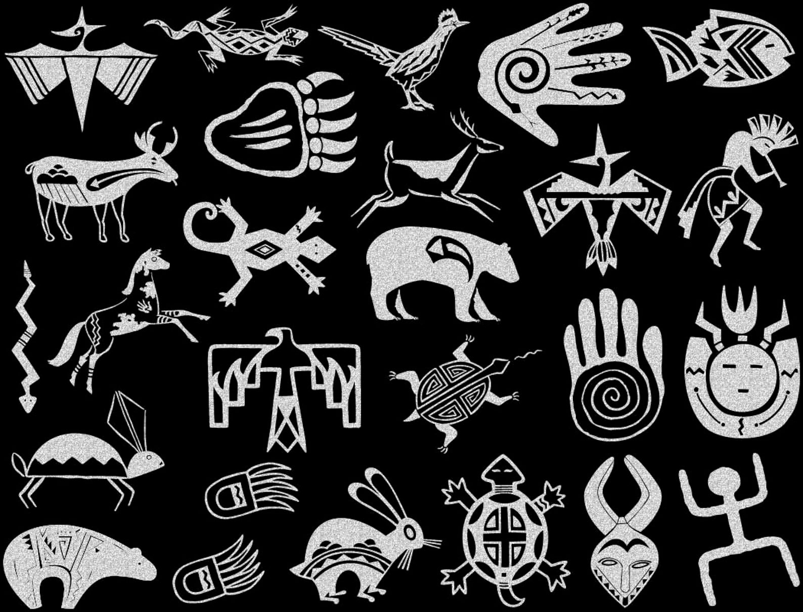 Native American Indian Decals With Kokopelli- Ceramic Overglaze Decal ...