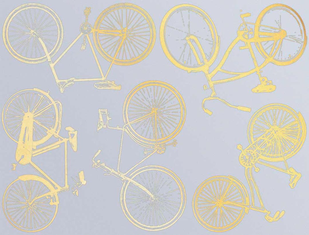 Large Bikes - Ceramic Overglaze Decal - Glass Fusing Decal - Enamel ...