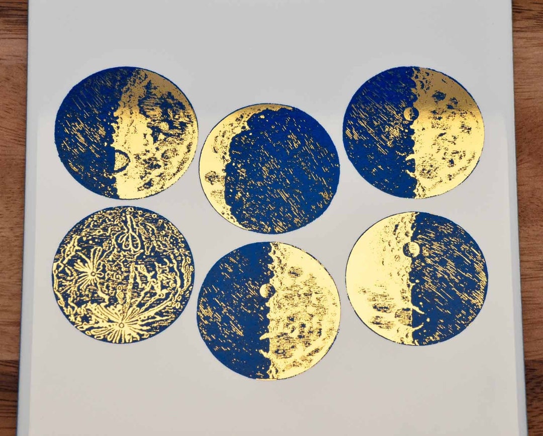 Two Color Moons- Ceramic Overglaze Decal - Glass Fusing Decal - Enamel ...