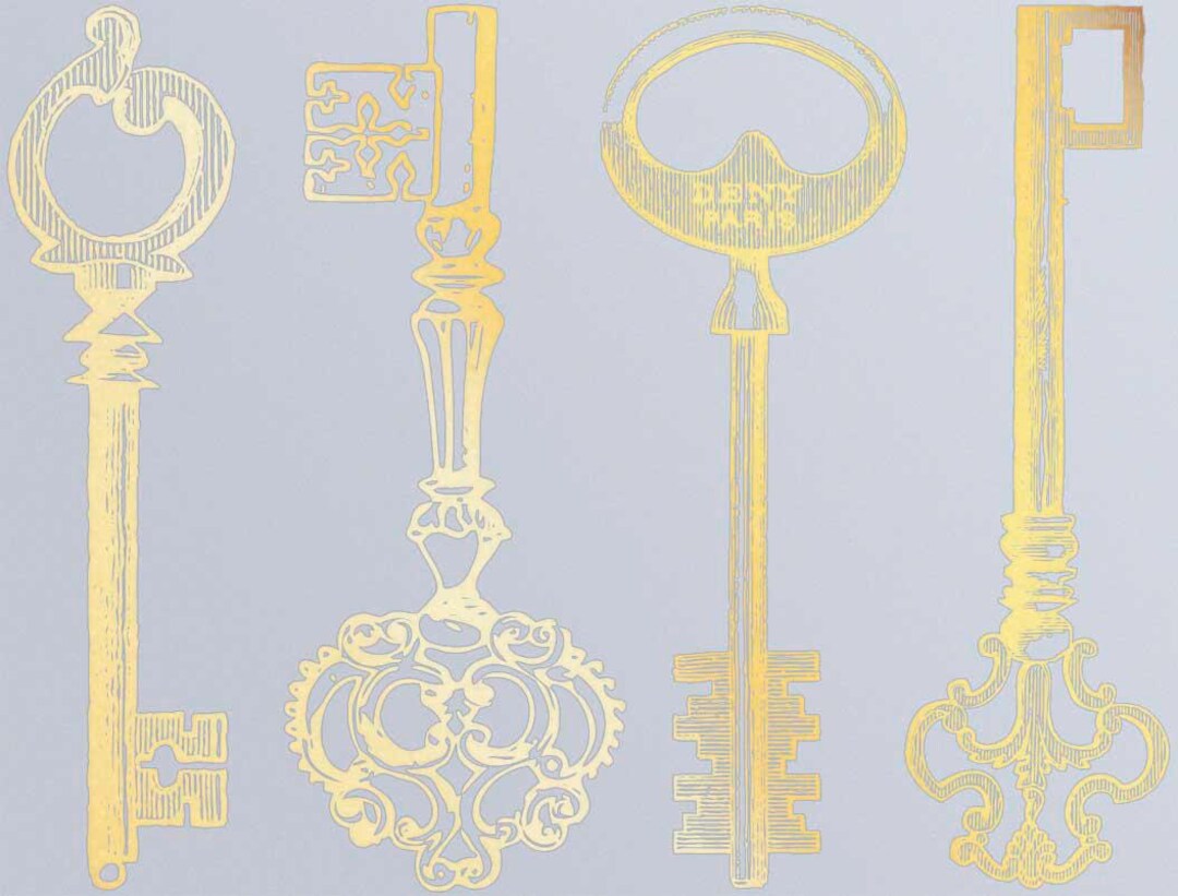 Antique Skeleton Keys - Ceramic Overglaze Decal - Glass Fusing Decal ...