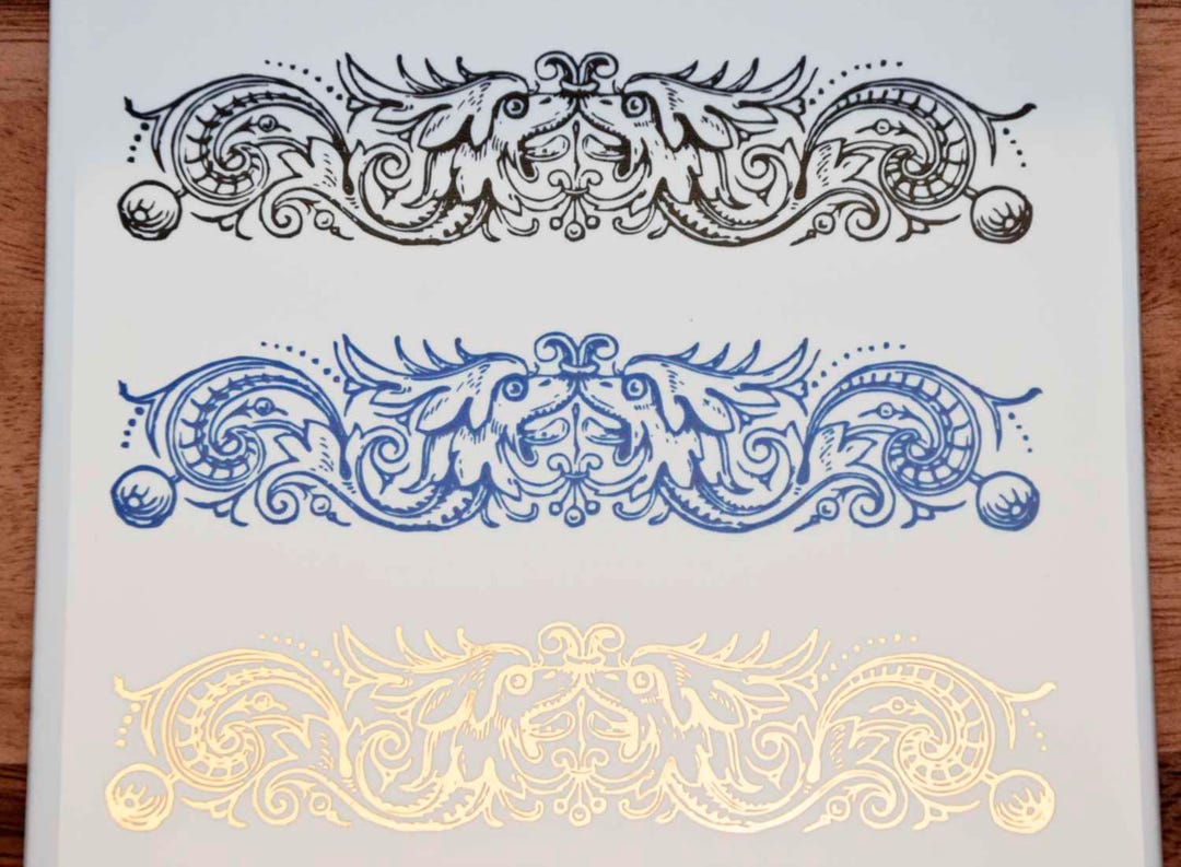 Medieval Ornament Decals - Ceramic Cone 017 - Glass Fusing - Enamel ...