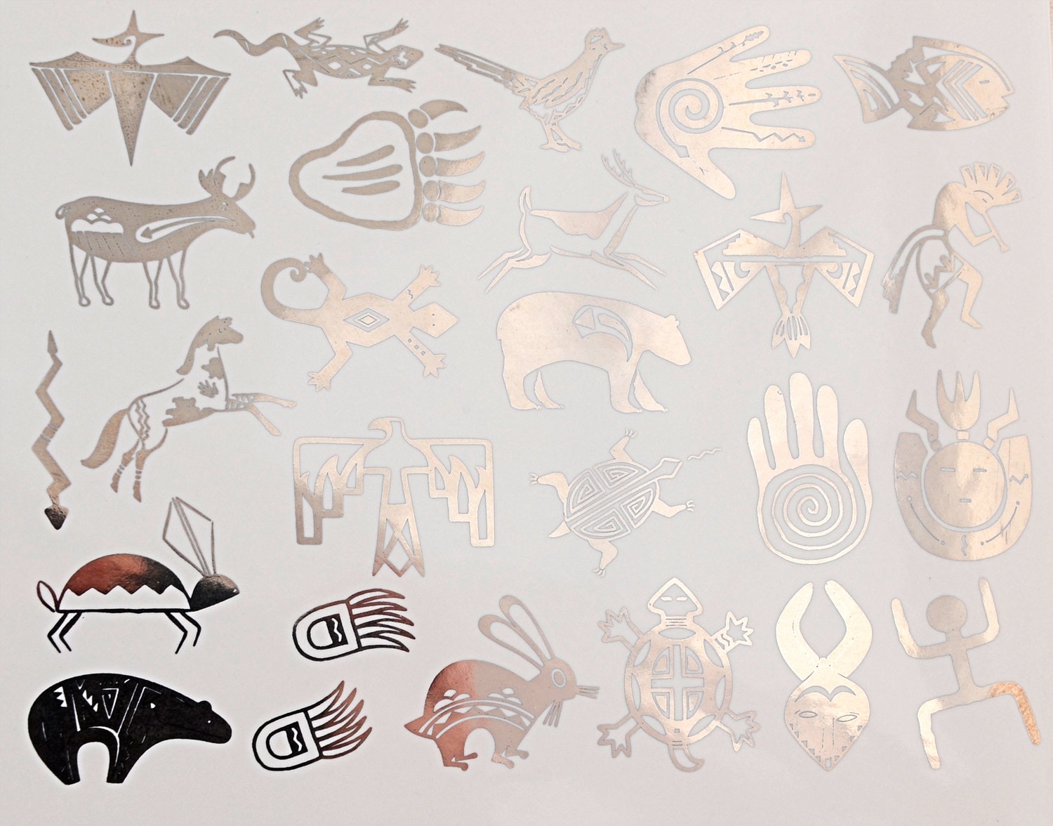 Native American Indian Decals With Kokopelli- Ceramic Overglaze Decal ...