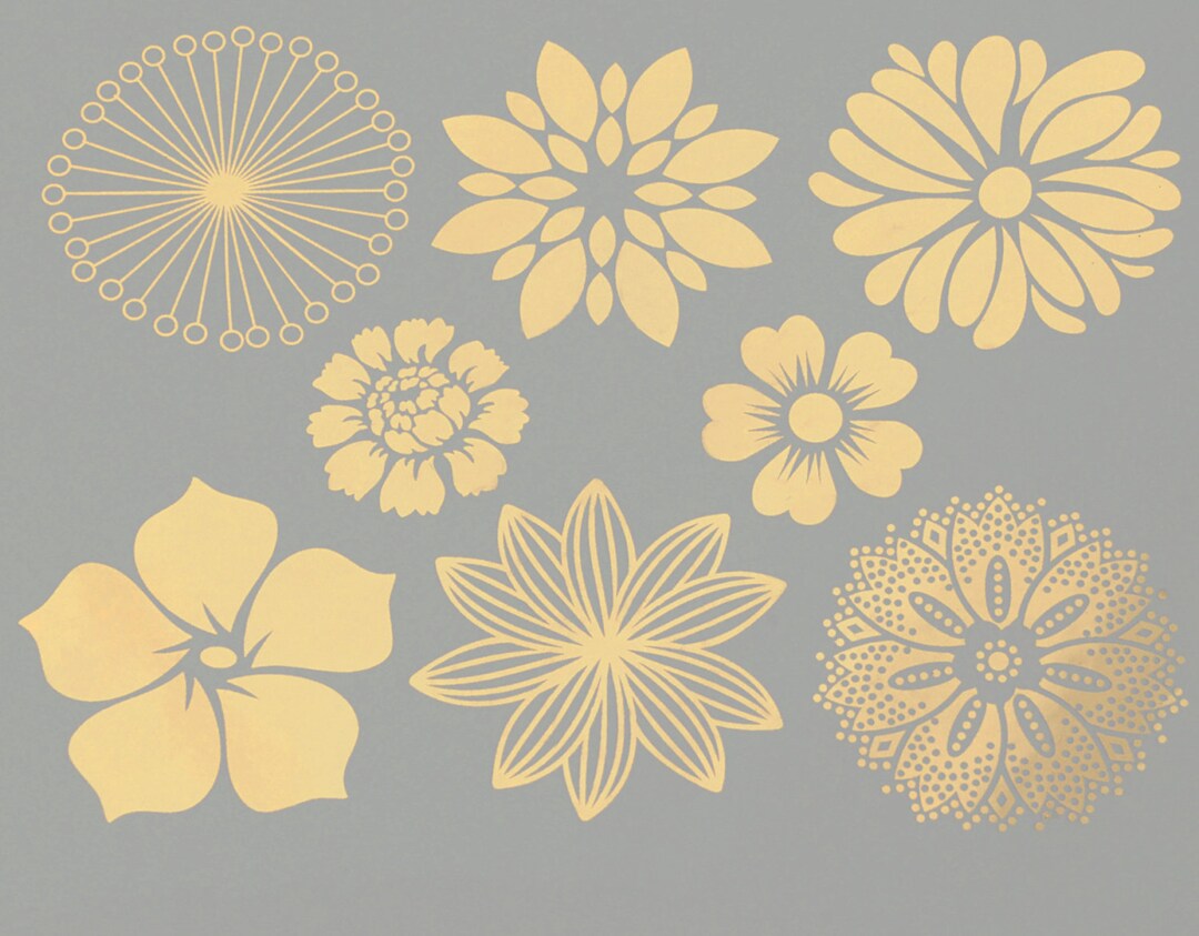 Large Flowers - Ceramic Overglaze Decal - Glass Fusing Decal - Enamel ...