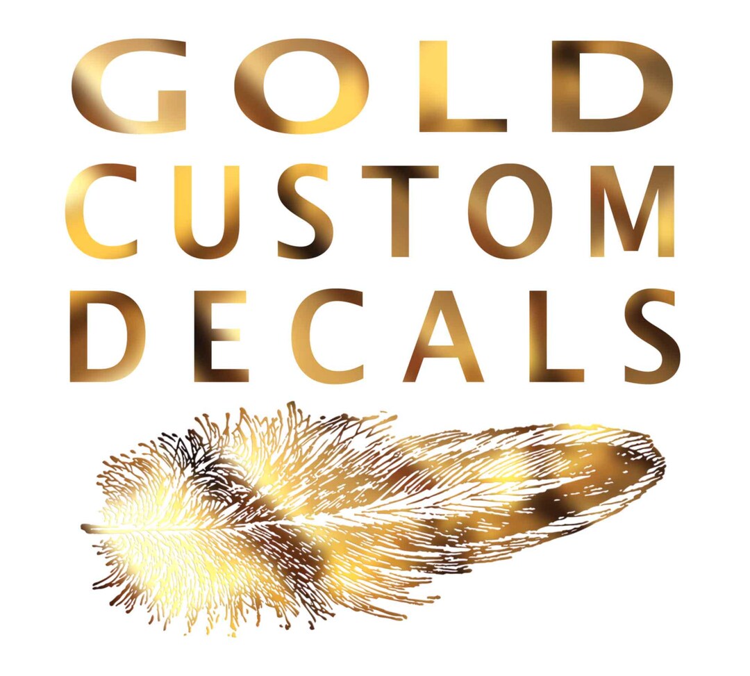 CUSTOM 22K Gold Decals - Ceramic Overglaze Decal - Glass Fusing Decal ...