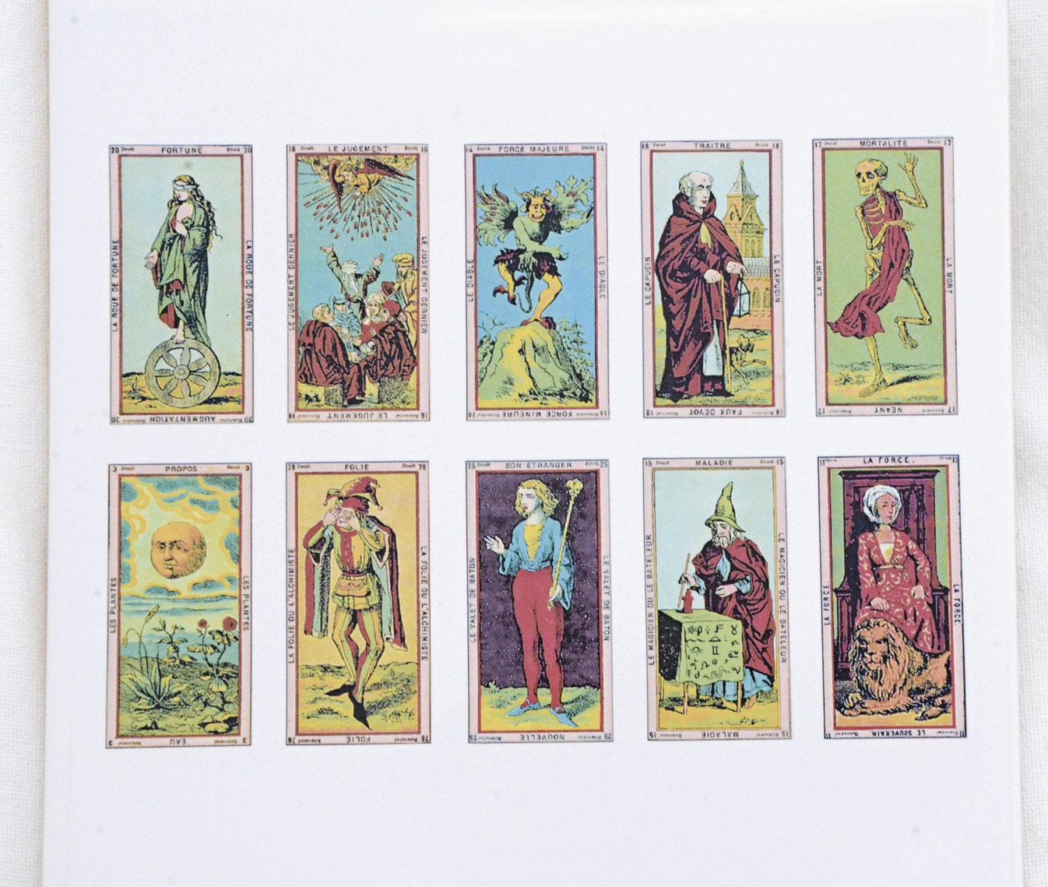 Ceramic Decals Antique French Tarot Cards 1 Glass Fusing - Etsy
