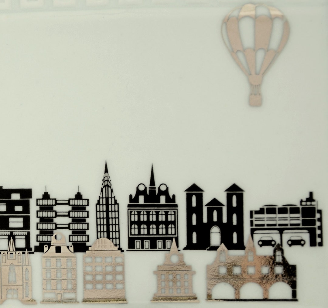 Architectural Skyline Building - Ceramic Overglaze Decal - Glass Fusing ...