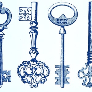 Vintage Keys Decals for Ceramic Glass and Enamel - Etsy