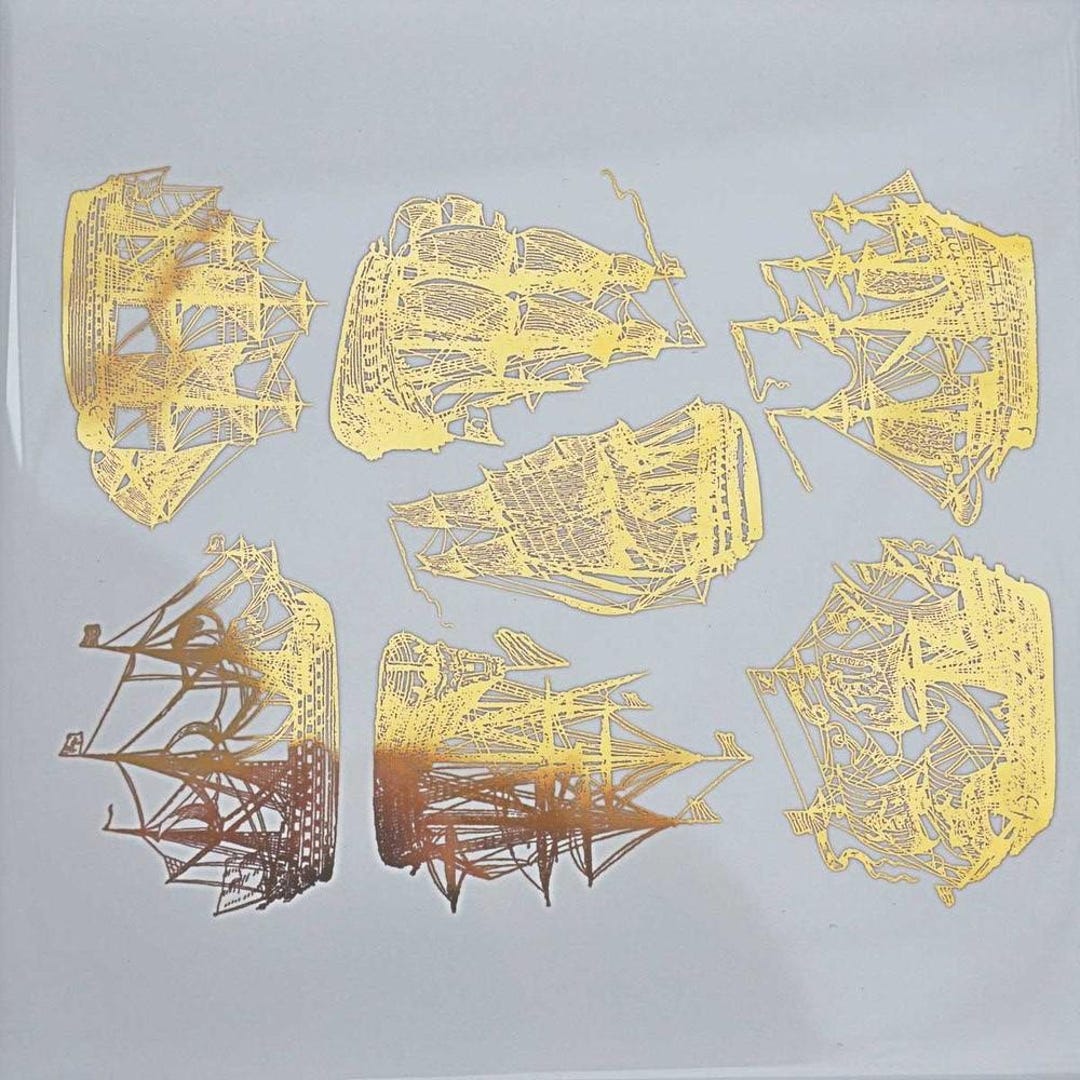 Tall Sail Ships - Ceramic Overglaze Decal - Glass Fusing Decal - Enamel ...