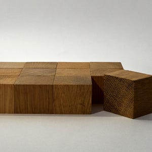 Natural Oak Wood Blocks Painted With Osmo Matte Oil – Perfect for DIY ...