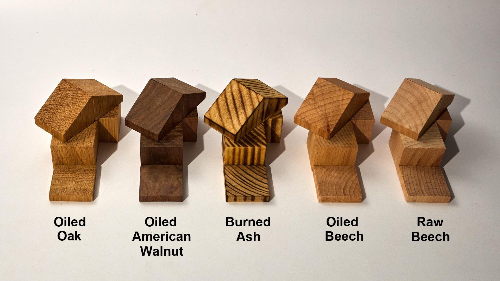 Natural Oak Wood Blocks Painted With Osmo Matte Oil – Perfect for DIY ...