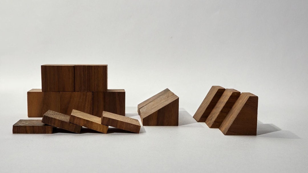 Natural Walnut Wood Blocks – Perfect for DIY, Various Sets and Sizes - Etsy