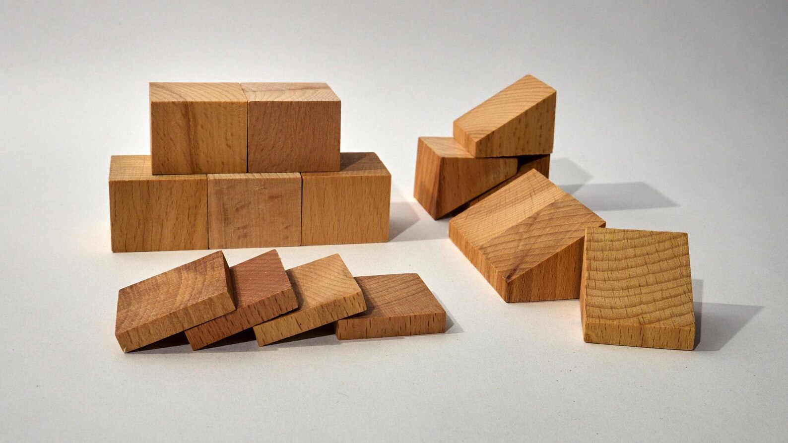 Natural Beech Wood Blocks Painted With Osmo Matte Oil – Perfect for DIY ...