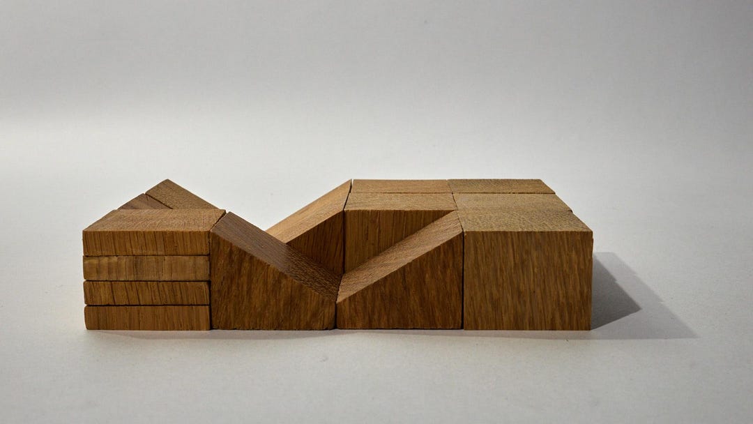 Natural Oak Wood Blocks Painted With Osmo Matte Oil – Perfect for DIY ...