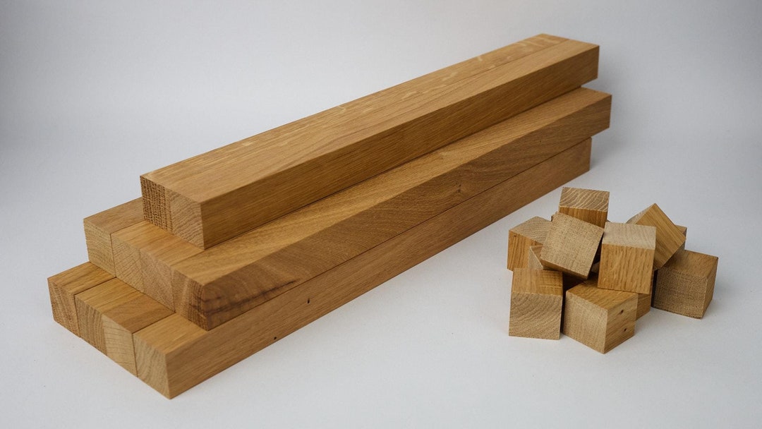 Oak Wood Battens 30x30mm, Lengths From 30mm to 500mm (1.18in to 19.69in ...