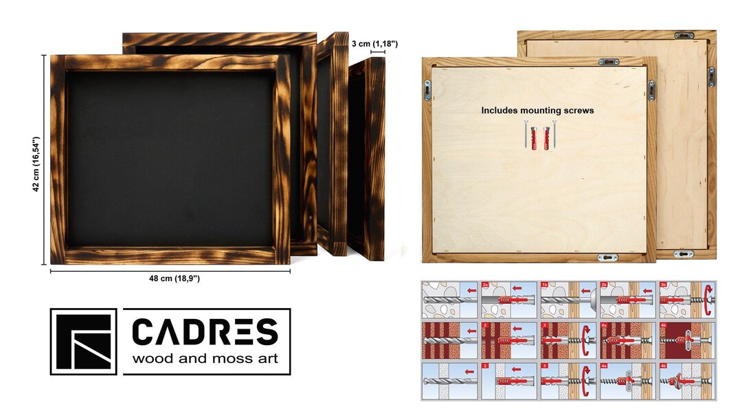Natural Burned Ash Frames – Loft Design for Your DIY Projects - Etsy