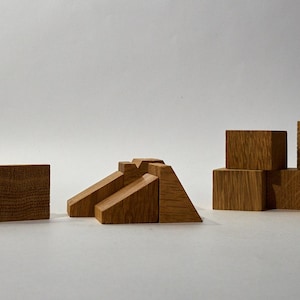 Natural Oak Wood Blocks Painted With Osmo Matte Oil – Perfect for DIY ...