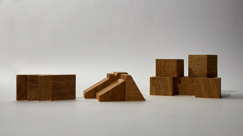 Natural Oak Wood Blocks Painted With Osmo Matte Oil – Perfect for DIY ...