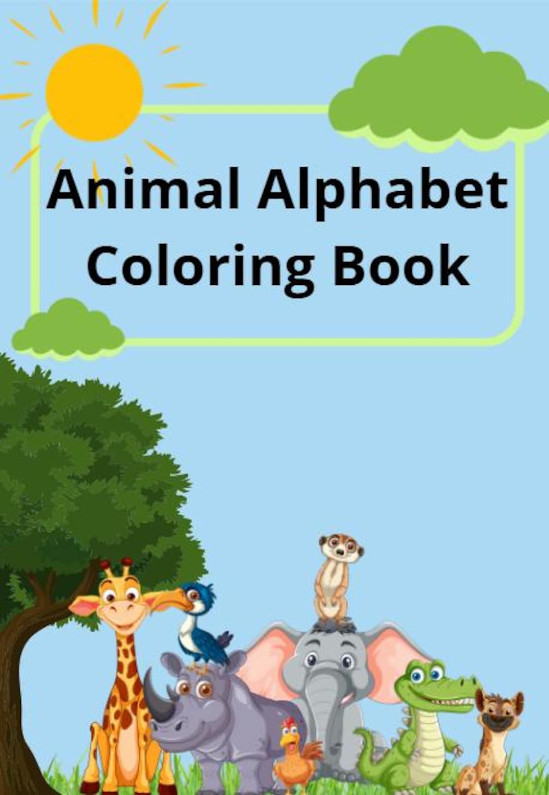 Animal Alphabet Coloring Book - Etsy