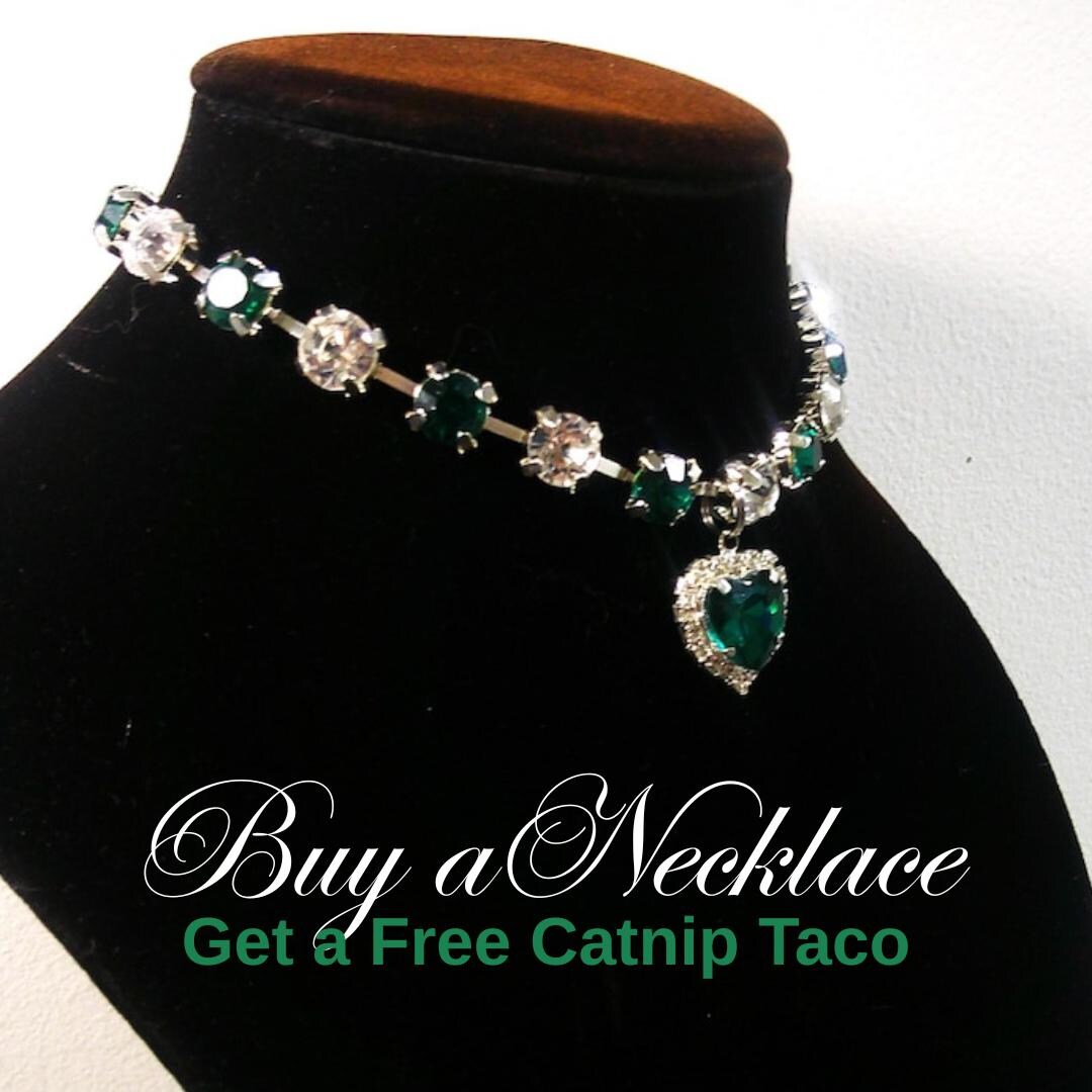 Emerald & Diamond Dog Cat Collar: Royal Jewel Collection, Magnetic ...