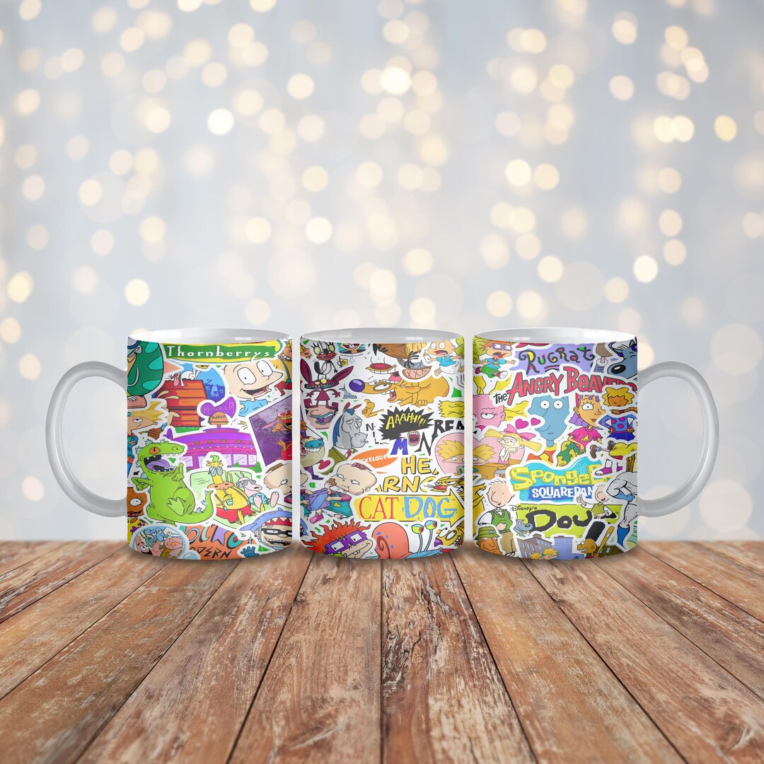 90s 1990s Throwback Mug Wrap 11 Oz Sublimation PNG 90s Nostalgia Mug ...