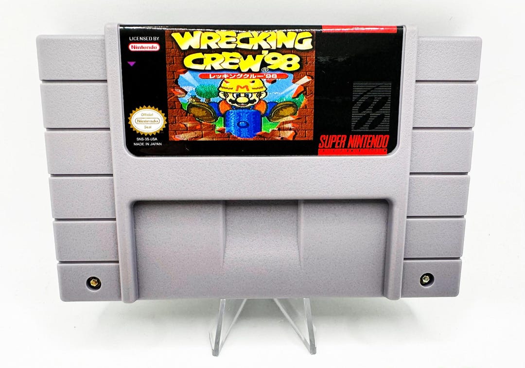 Wrecking Crew 98 SNES Video Game Cart - Etsy