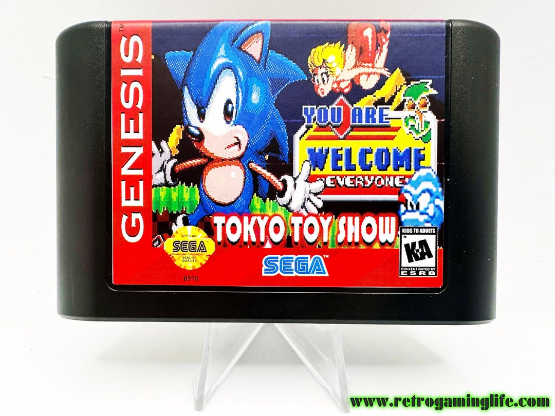 Sonic Tokyo Toy Show Remake Sega Genesis Cart - Etsy