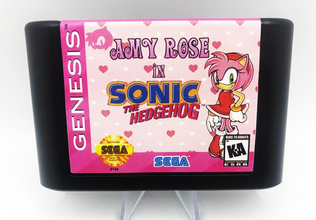 Amy Rose in Sonic the Hedgehog Sega Genesis Video Game Cart - Etsy