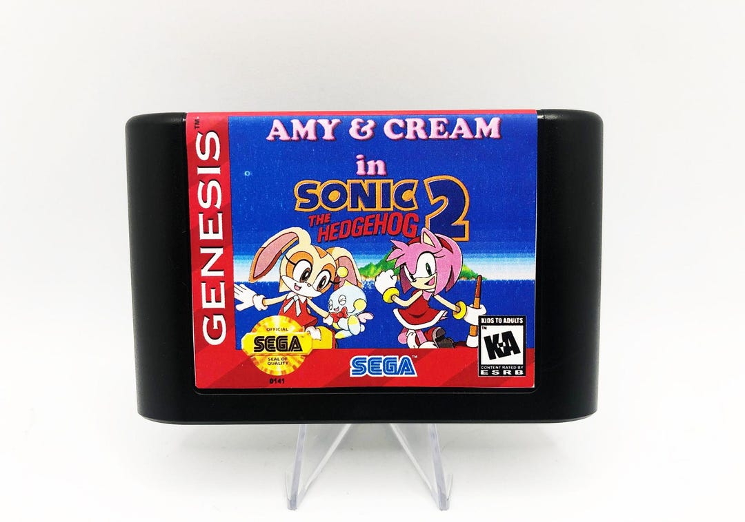 Amy & Cream in Sonic the Hedgehog 2 Sega Genesis Video Game Cart - Etsy UK