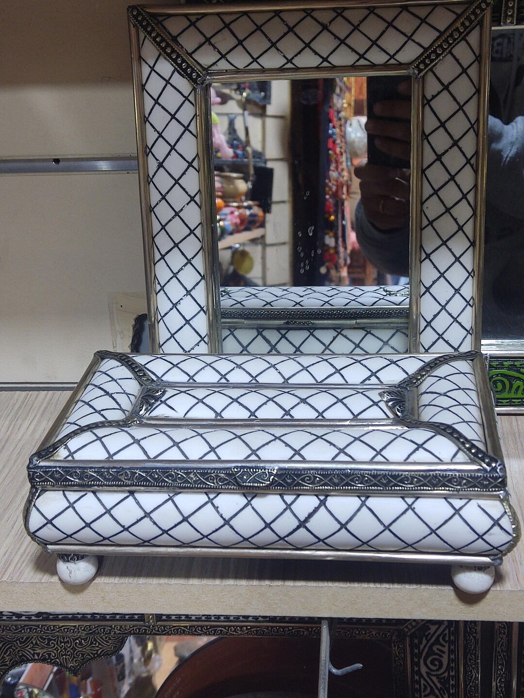 Morrocan Boxes With Mirrors, Same Design Frome Rezine, Berber Handmade ...