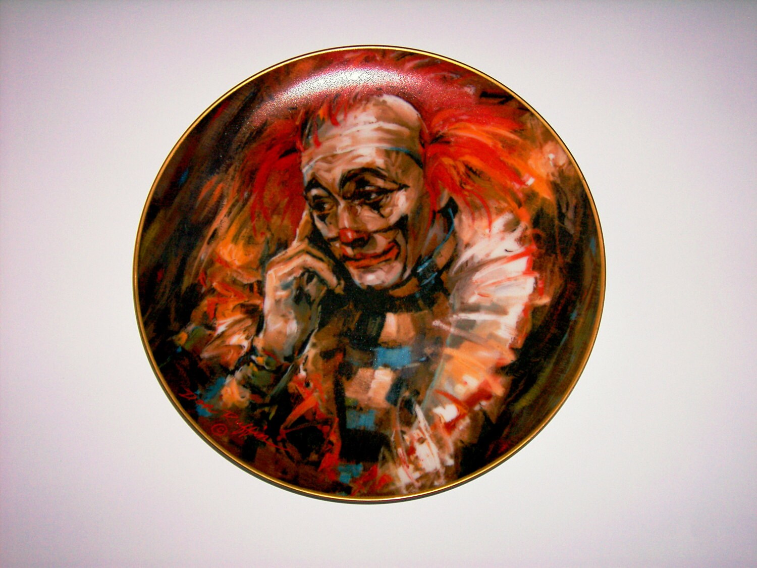 Vintage Collectors Plate, Don Ruffin Arizona Artist, the Clown Also ...