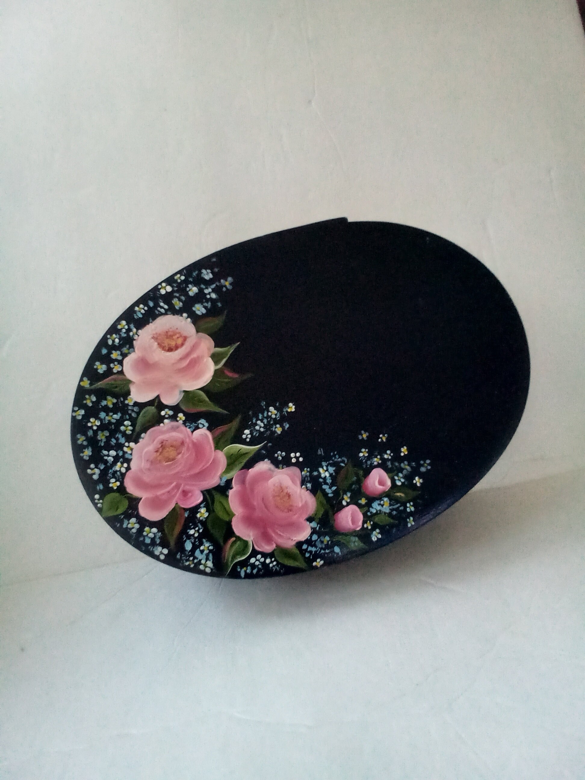 Vintage Shaker Style Oval Box Hand Made Wood Box Hand Painted Oval Box ...