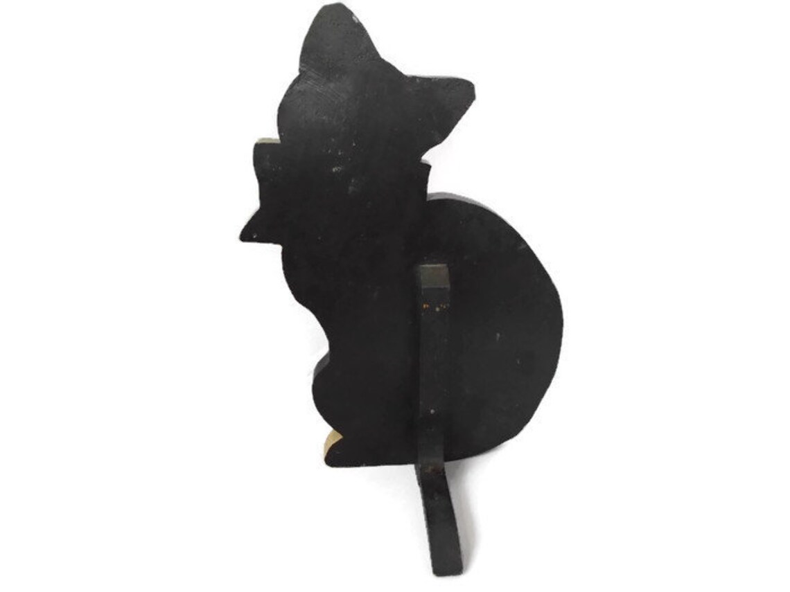 Antique Wood Primitive Black Cat Antique Wood Folk Art Black | Etsy