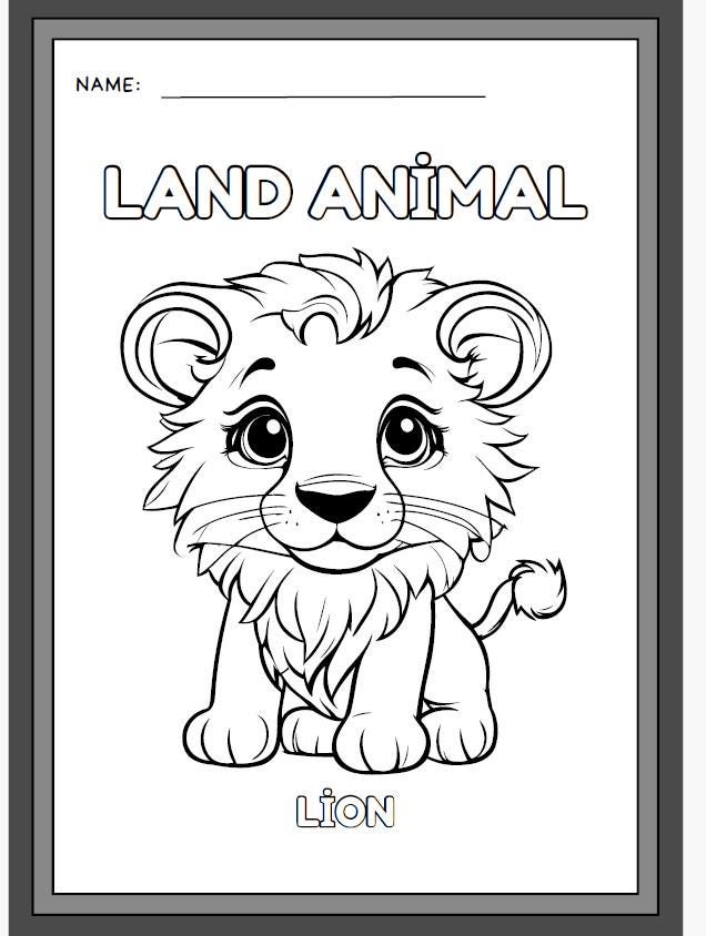 Printable Animal Coloring Book for Kids – 10 Fun and Simple Pages ...