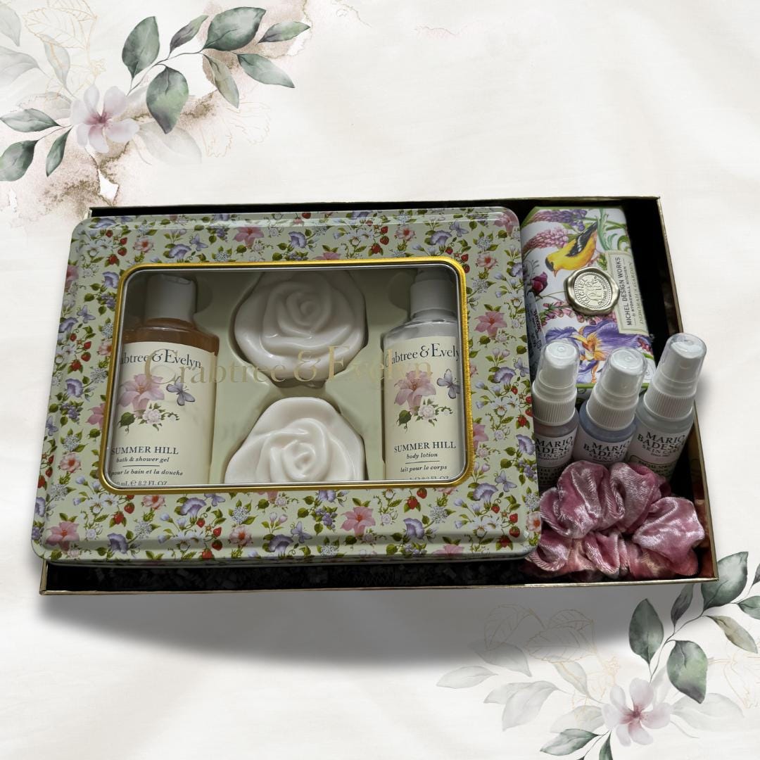 Spa Gift Set, Flower Scent Lovers, Pampering Gift for Her, Beauty Box ...